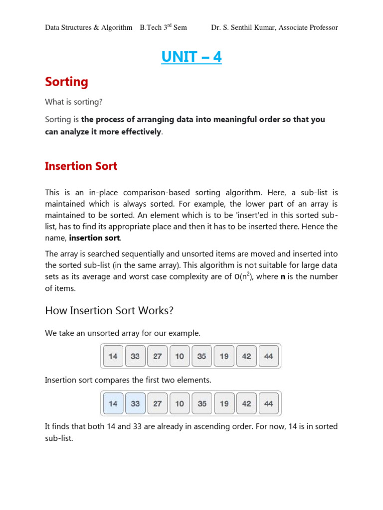 Data Structure - Unit 4 - B.Tech 3rd | PDF | Algorithms And Data Structures | Mathematical Logic