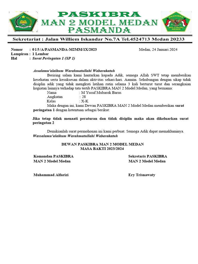 Surat Peringatan | PDF