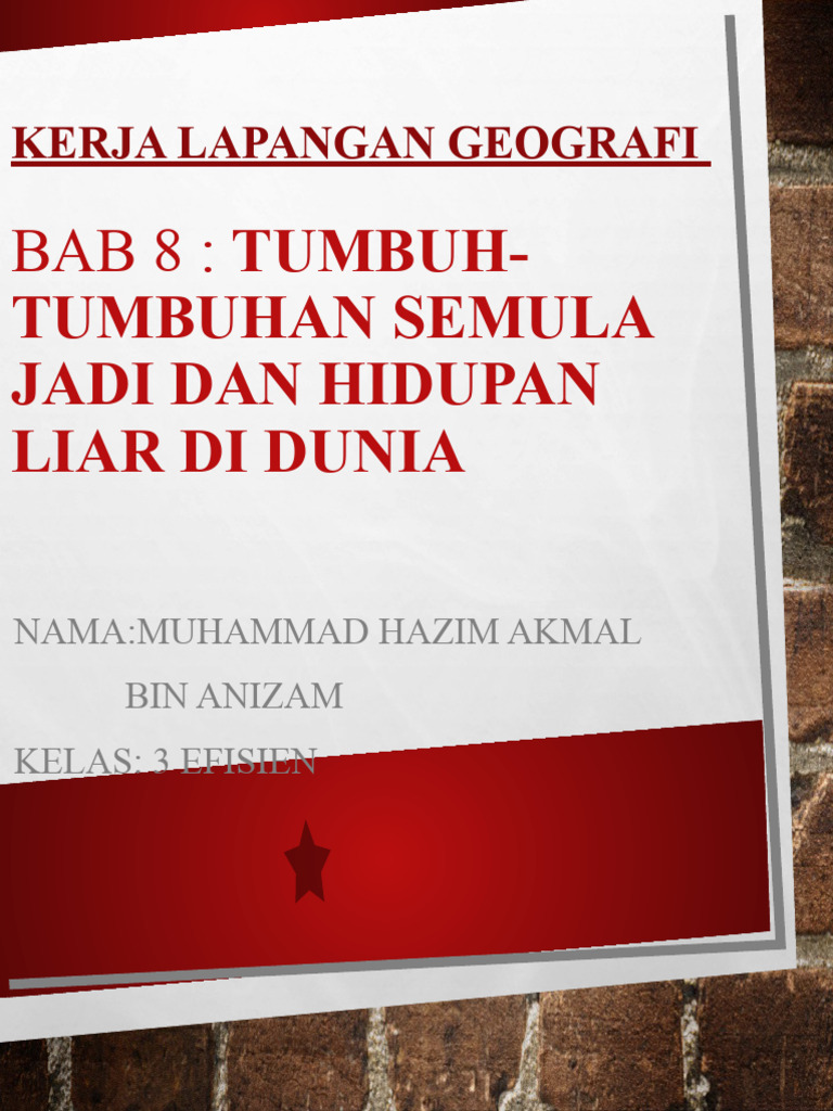 Bab 8 Tumbuh Tumbuhan Semula Jadi Dan Hidupan Liar Geo Hazim | PDF