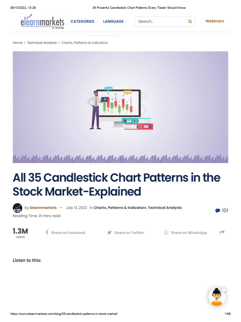 35 Powerful Candlestick Chart Patterns Every Trader Should Know | PDF | Market Trend | Technical ...