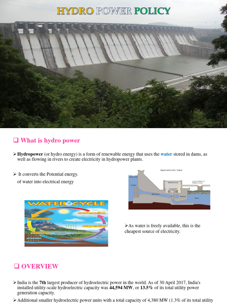 4.2 Hydro Policy | PDF | Hydroelectricity | Power (Physics)