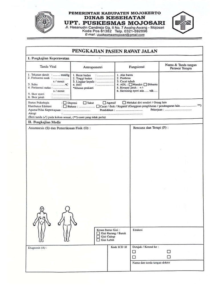 Form Pengkajian Pasien Rawat Jalan | PDF