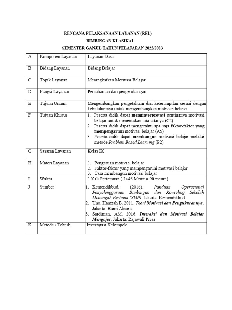 Contoh RPL p4 Dini Salinan | PDF | Karier & Perkembangan