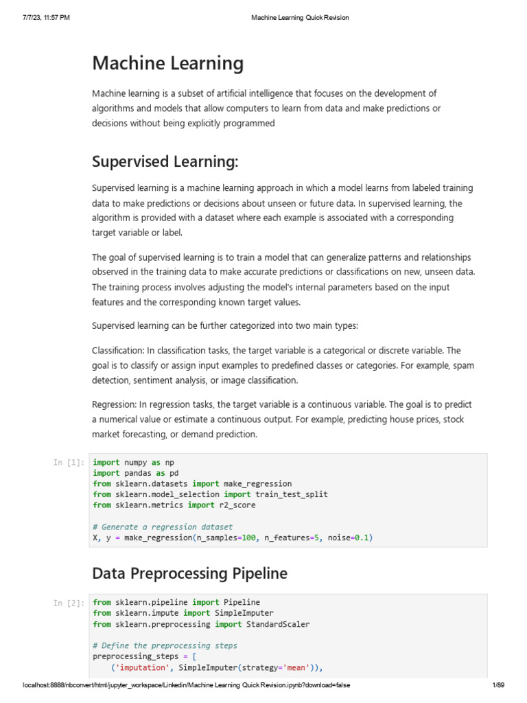 Machine Learning | PDF | Support Vector Machine | Machine Learning