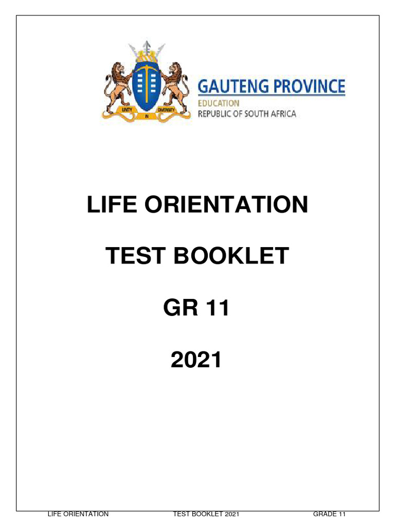 Lo Grade 11 Test&memo Booklet 2021-1 | PDF | Climate Change | Goal