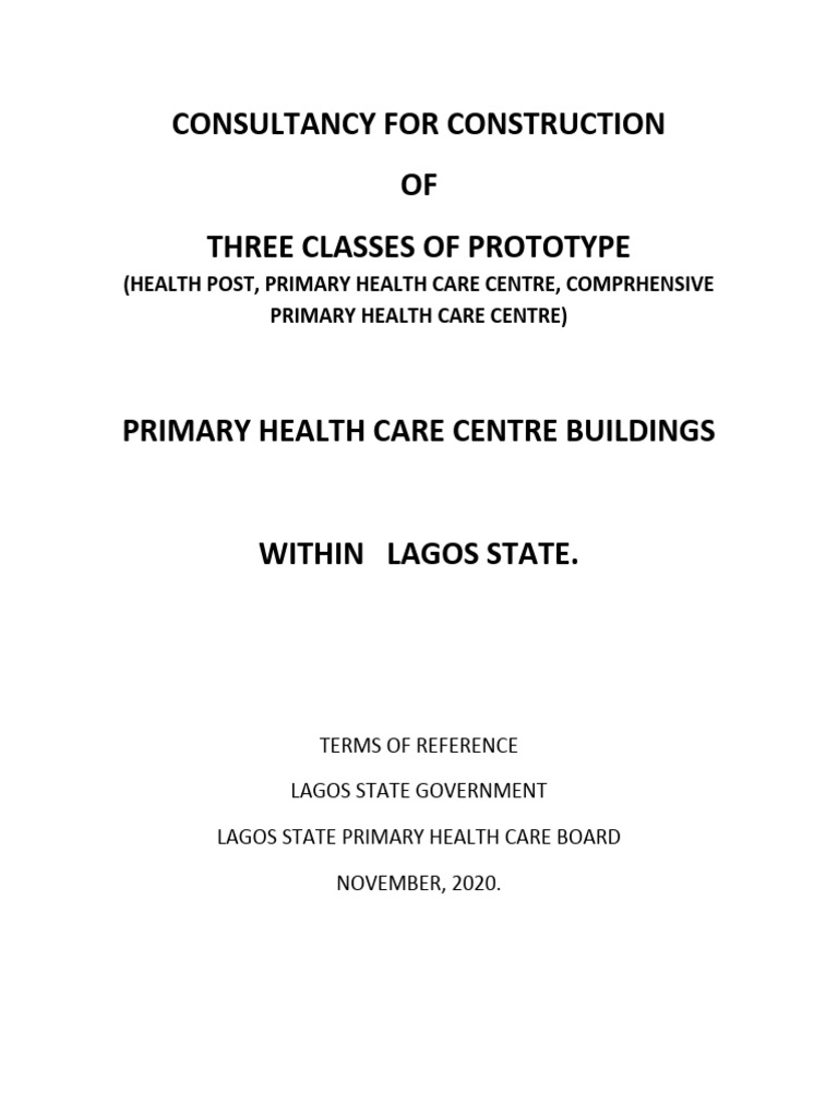 Terms of Reference (Prototype Design Tof.) | PDF | Architect | Health Care
