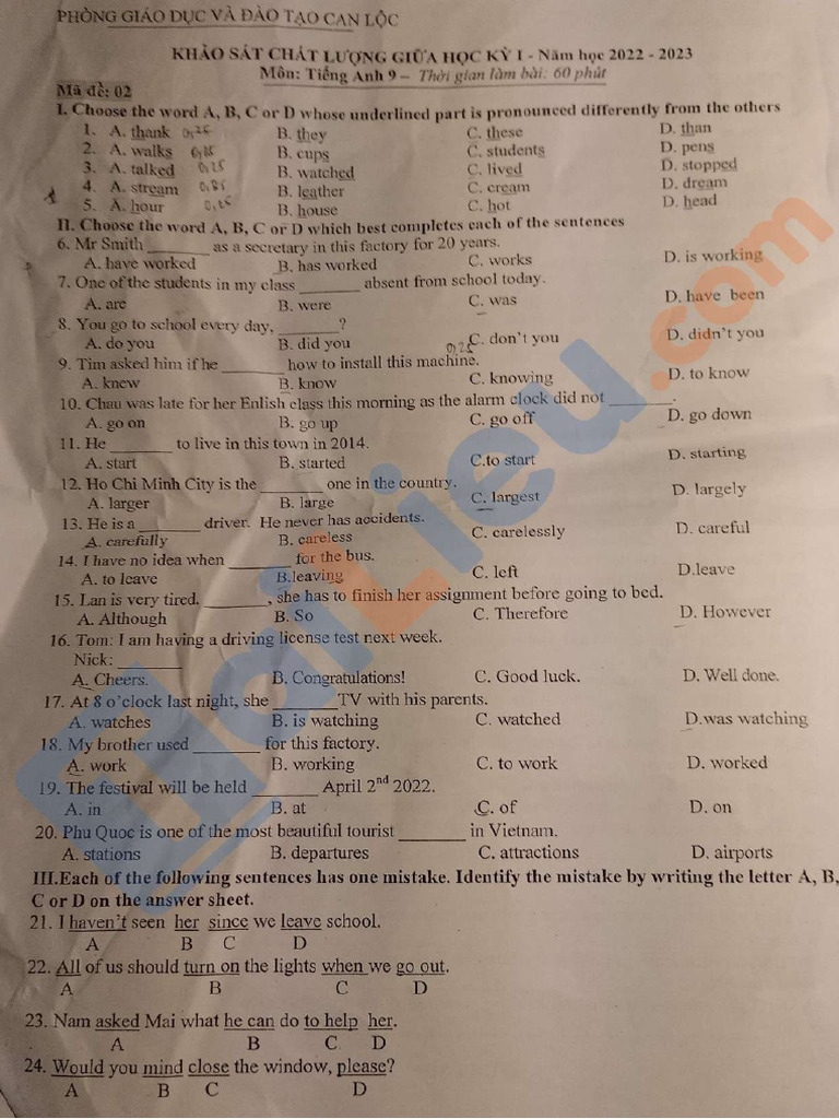 20221029114108635caee43e2ee de Thi Giua Ki 1 Tieng Anh 9 Phong Gddt Can Loc Ha Tinh Nam Hoc 2022 ...