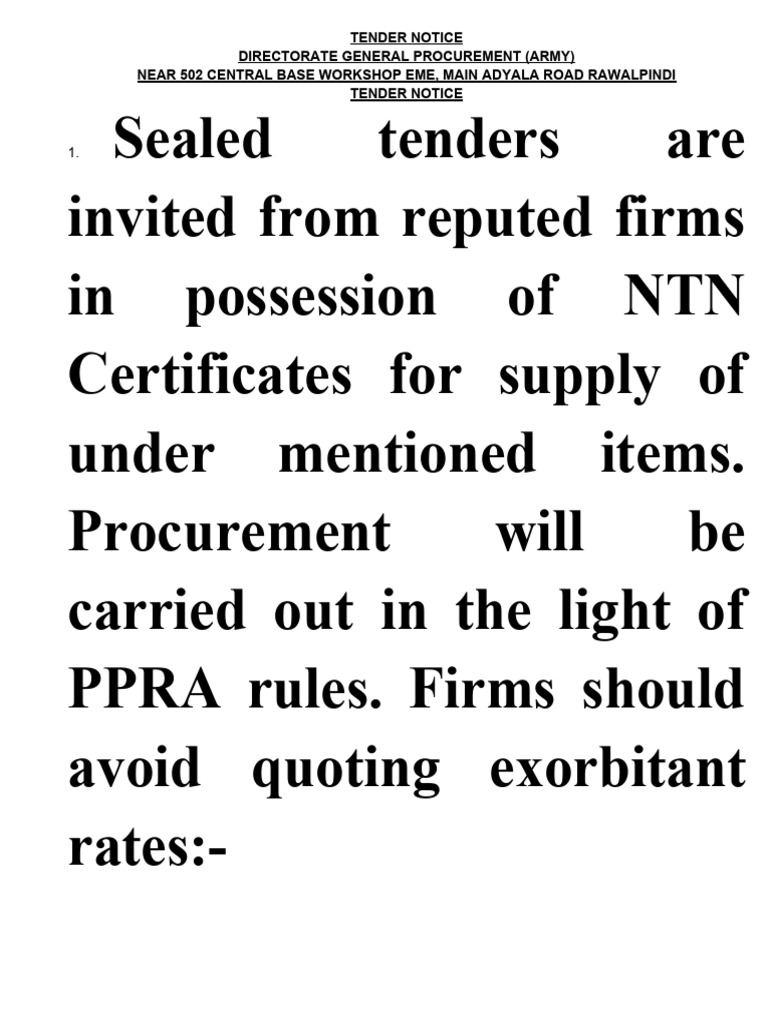Ppra Pub On 15 Jan 2024 For | PDF