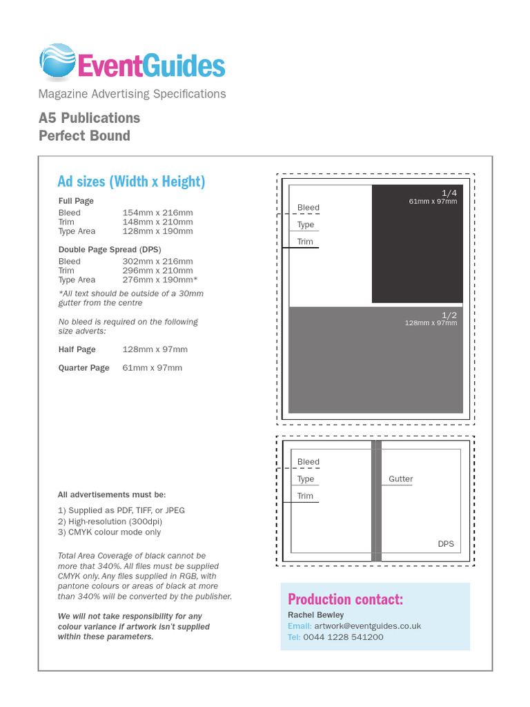 Magazine Ad Size Specifications Guide | PDF
