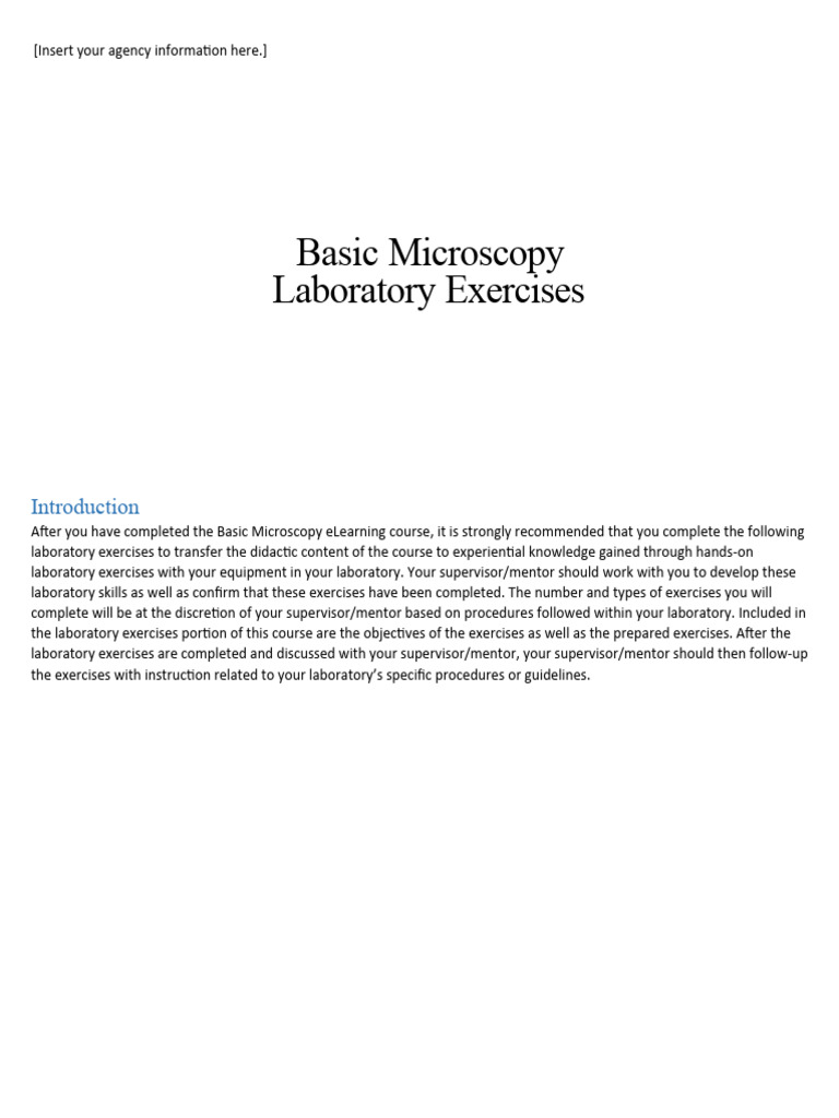 Laboratory Exercises | PDF