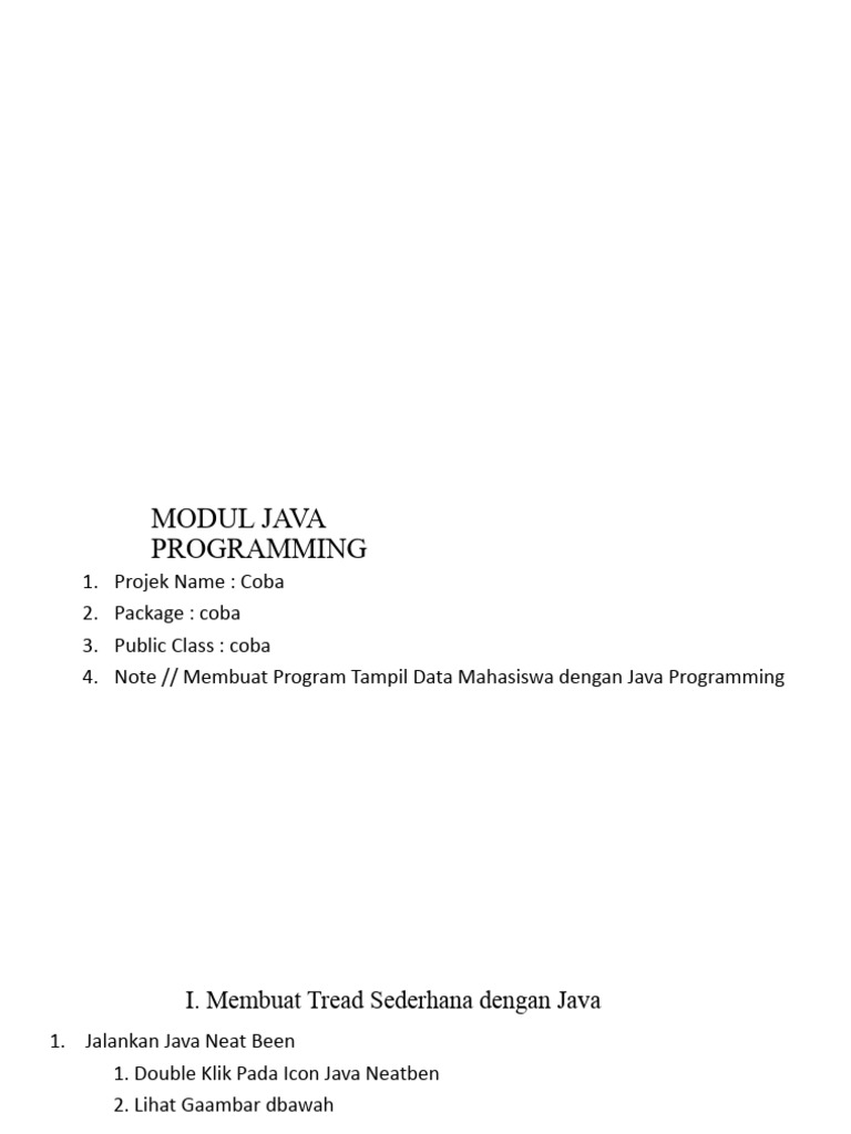 Slide 15 Java Programing Tampil Profil Data Mahasiswa | PDF | Komputer