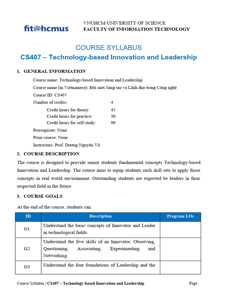 CS407 - Technology-Based Innovation and Leadership | PDF