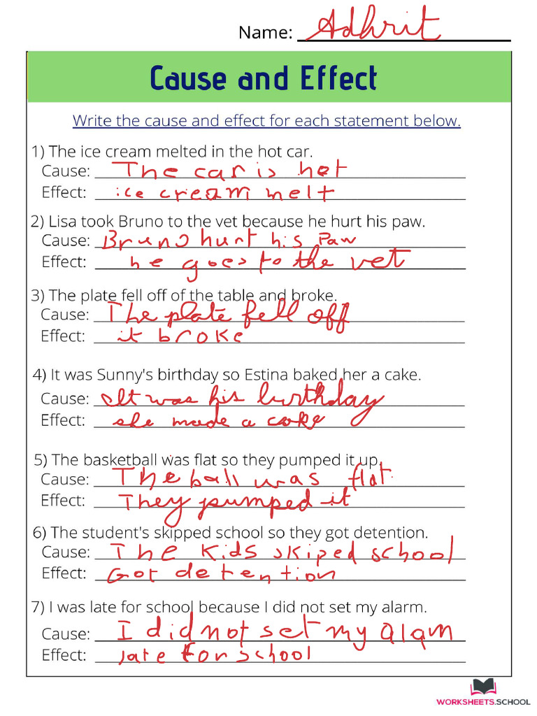 Cause-and-Effect-Worksheet | PDF