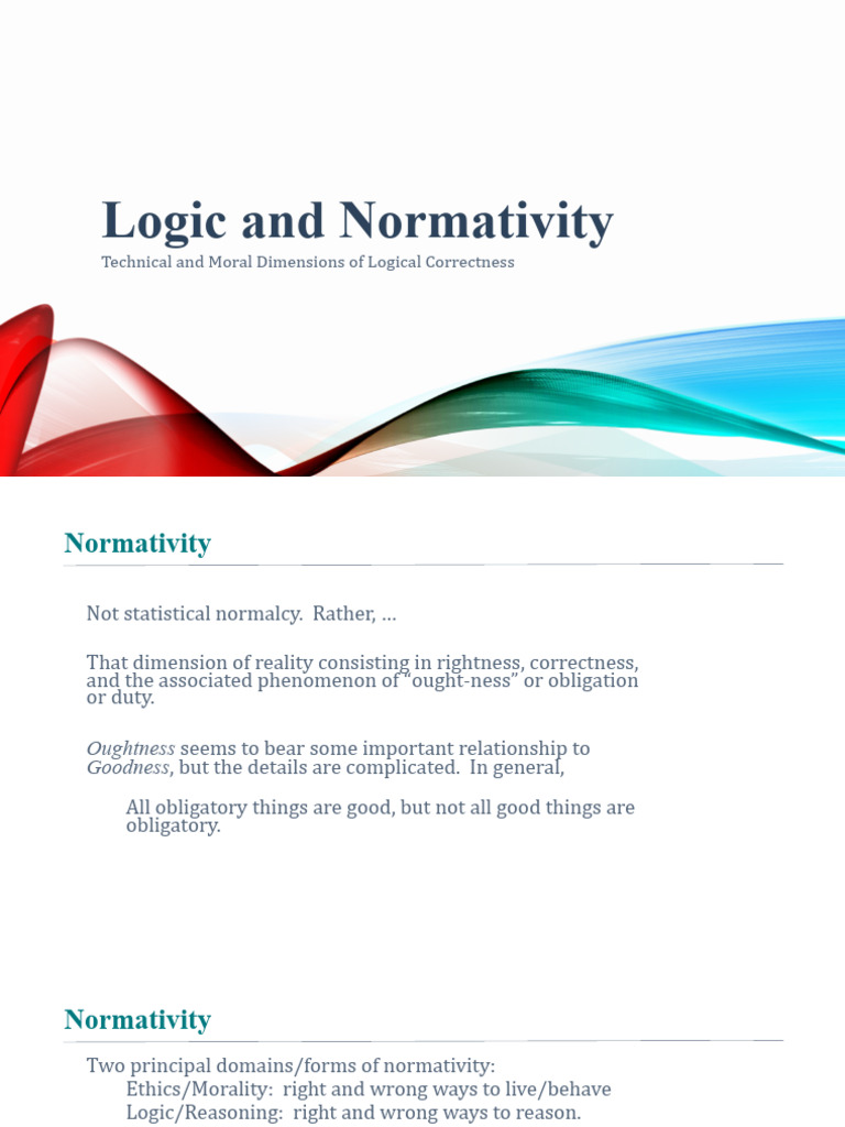 01-Logic and Normativity - OL Version | PDF | Reason | Truth