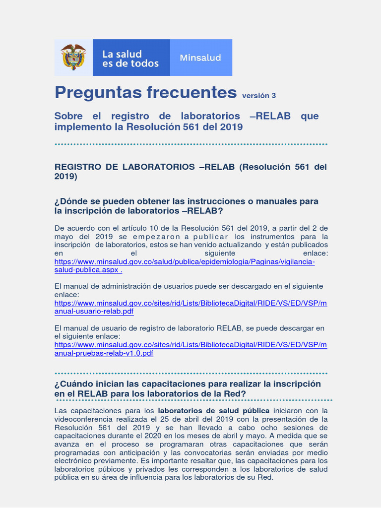 RNL INVIMA Preguntas | PDF | Laboratorios