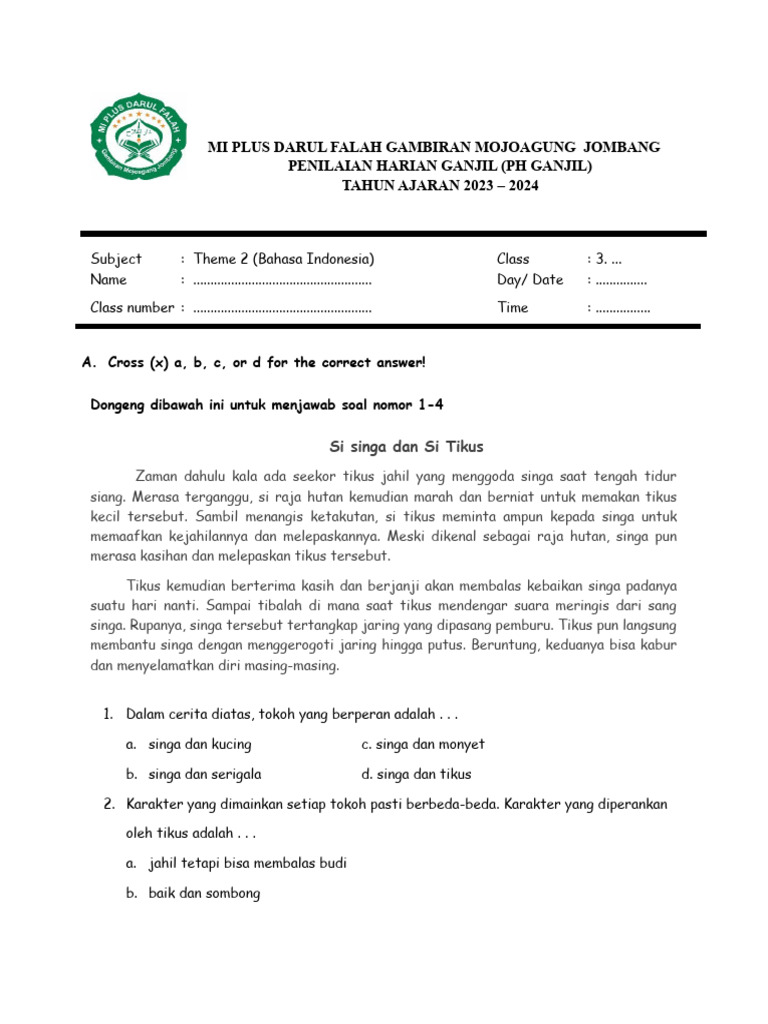 PH Bhs Indo TEMA 2 | PDF