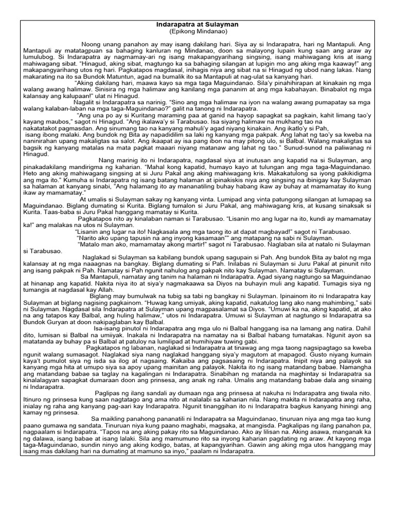 Indarapatra at Sulayman | PDF