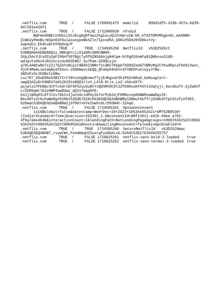 Netflix Cookies | PDF | Computers