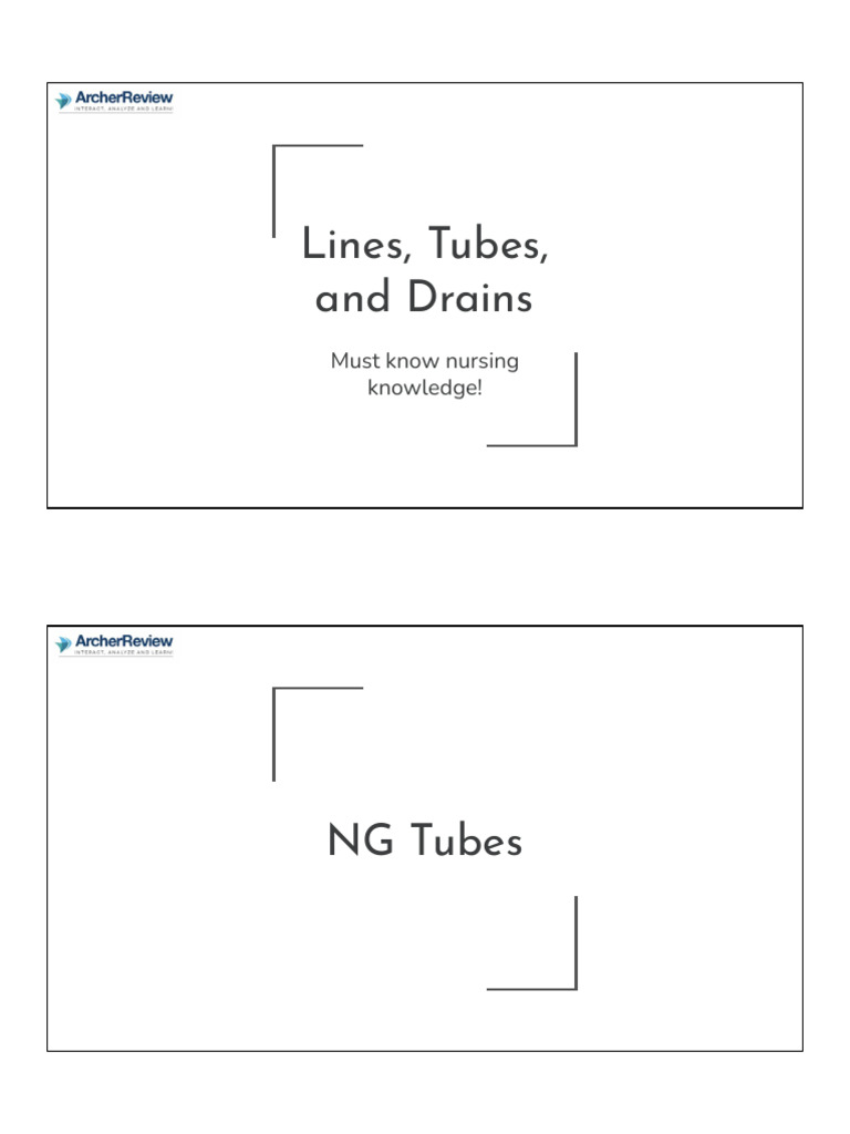 Line and Tubes | PDF | Clinical Medicine | Medical Specialties