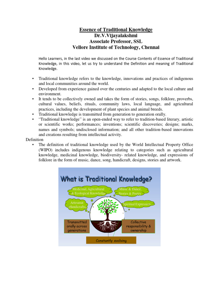 Understanding Traditional Knowledge | PDF | Ayurveda | Traditional ...