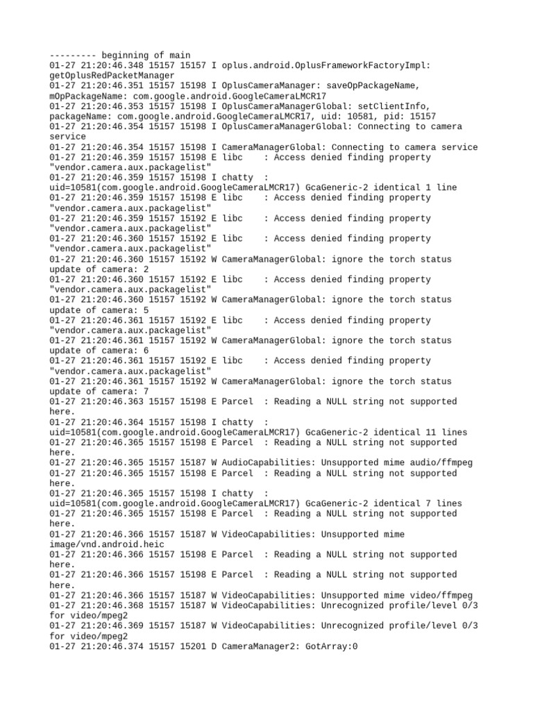Log Cat 1706361646284 | PDF | Computer Architecture | Software Engineering