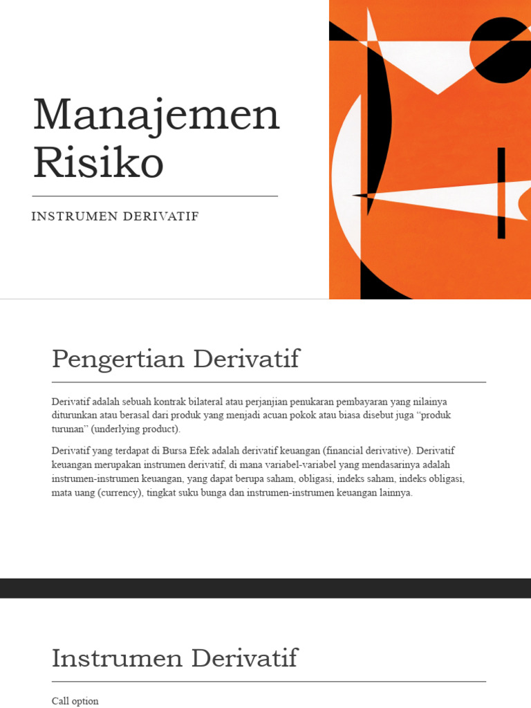 Pengertian dan Jenis Produk Derivatif | PDF