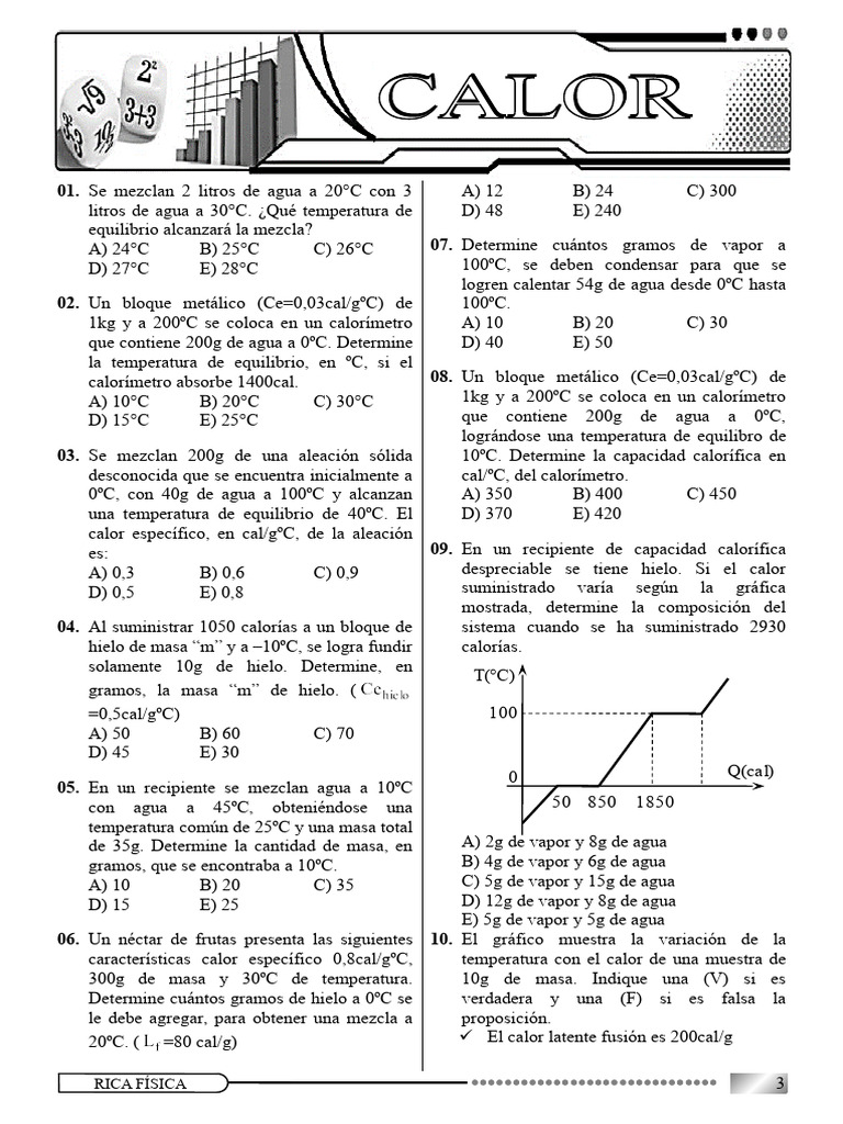 CALOR | PDF | Calor | Agua