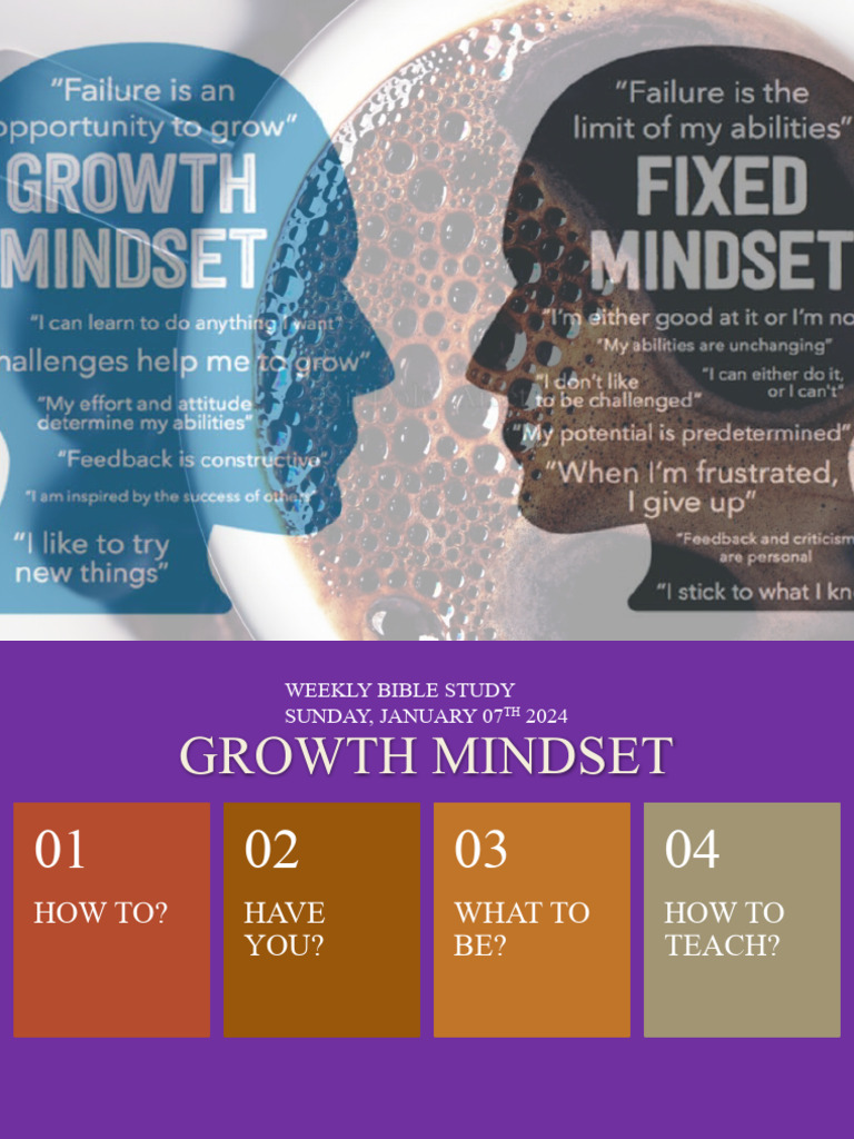 Weekly Bible Study - 07 Januari 2024 (Growth Mindset) | PDF