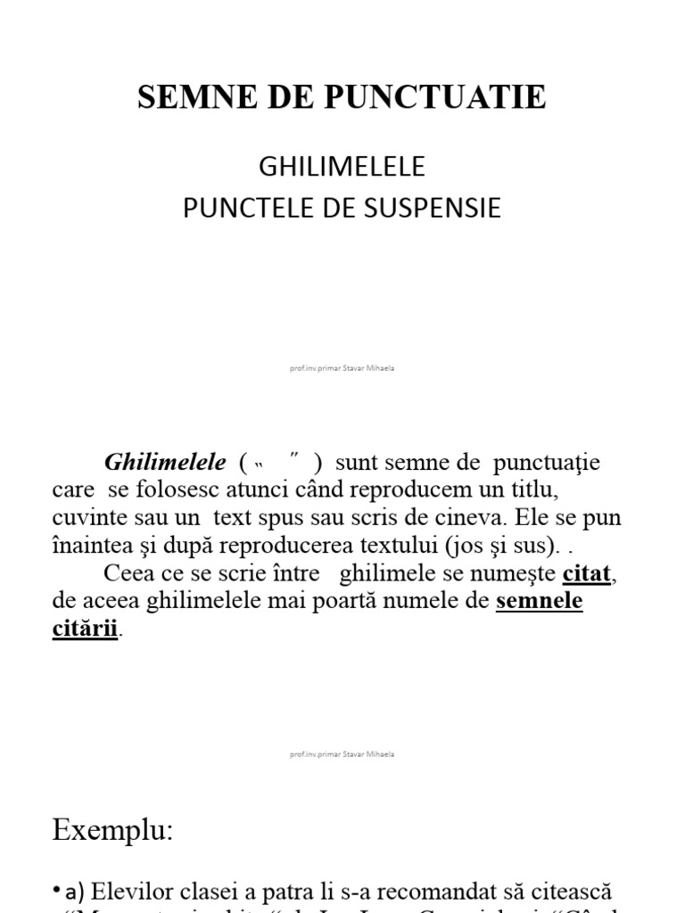 Semne de Punctuatie | PDF