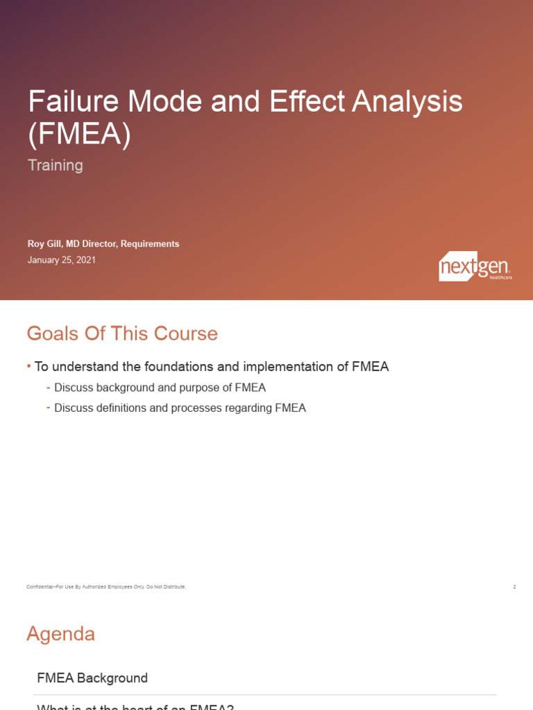 FMEA Training Course Overview | PDF | Risk | Patient Safety