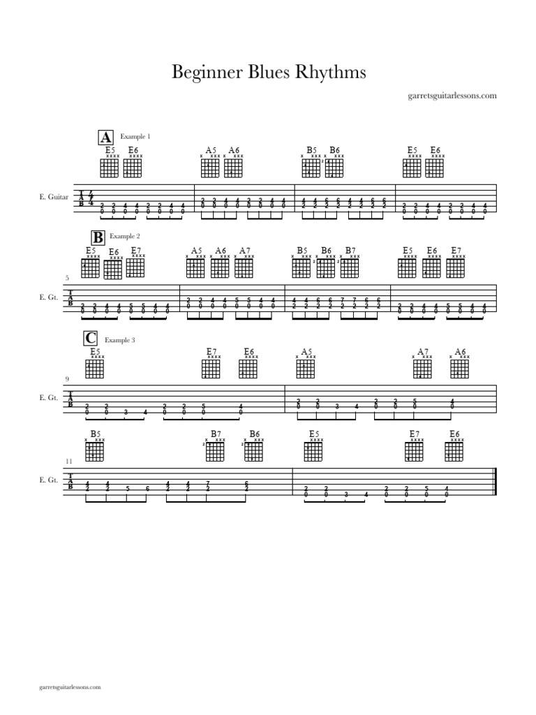 Beginner Blues Rhythms 111 | PDF