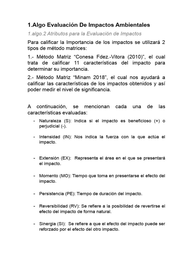 Evaluación Impacto Ambiental | PDF | Evaluación de impacto ambiental