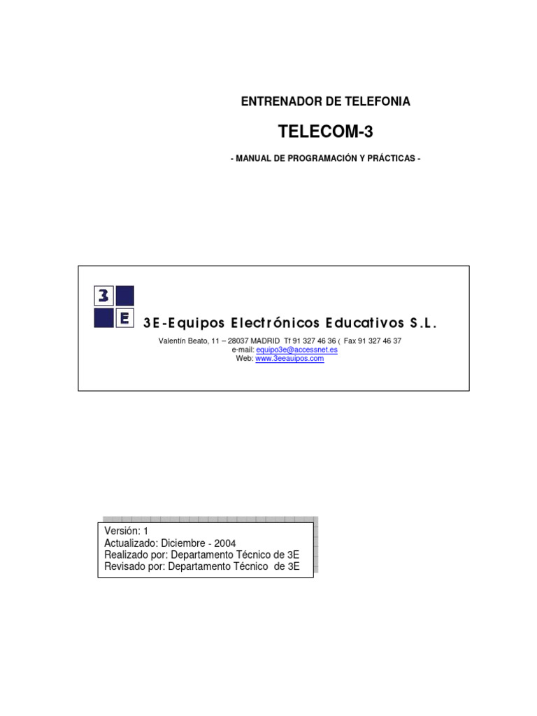 Telecom-3 (Manual de Programacion y Practicas) | PDF | Archivo de ...