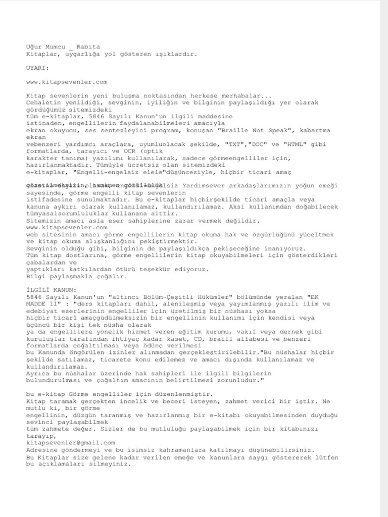 Dokumen - Tips Ugur Mumcu Rabita | PDF