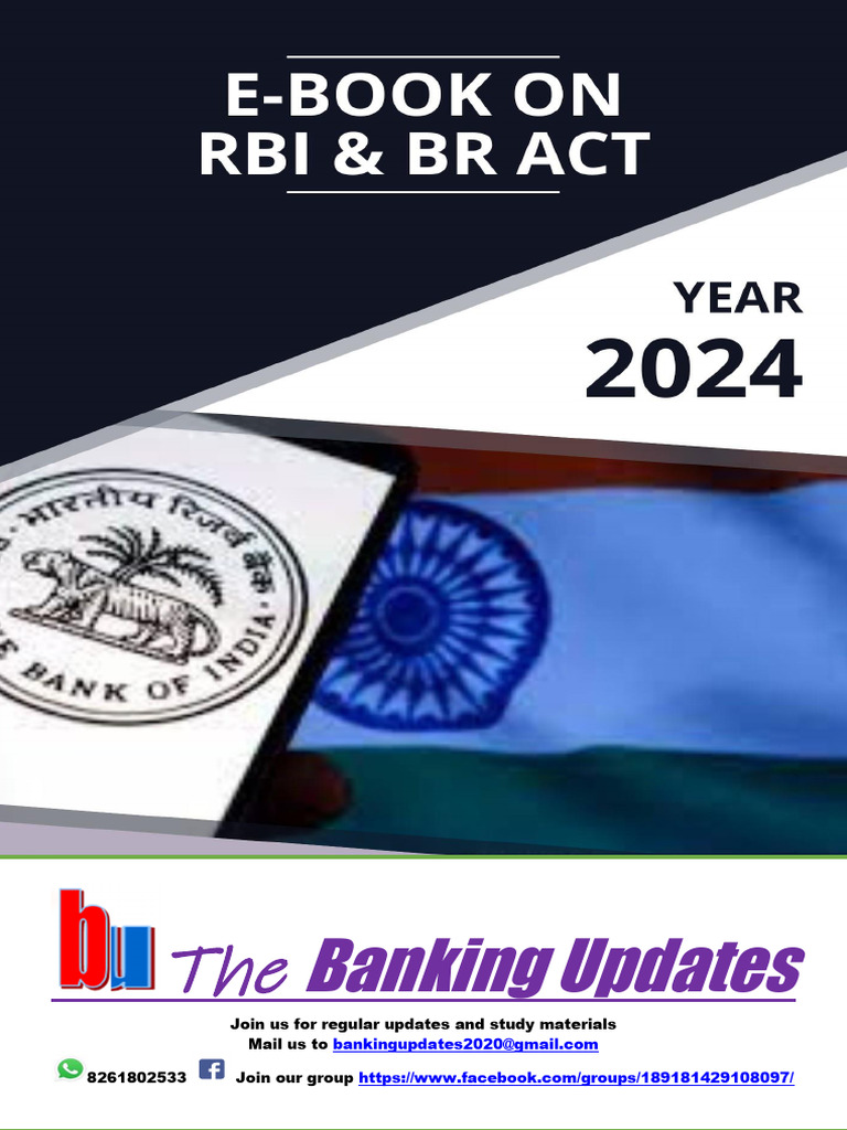 E-Booklet On RBI & BR Act-1 | PDF | Reserve Bank Of India | Banks