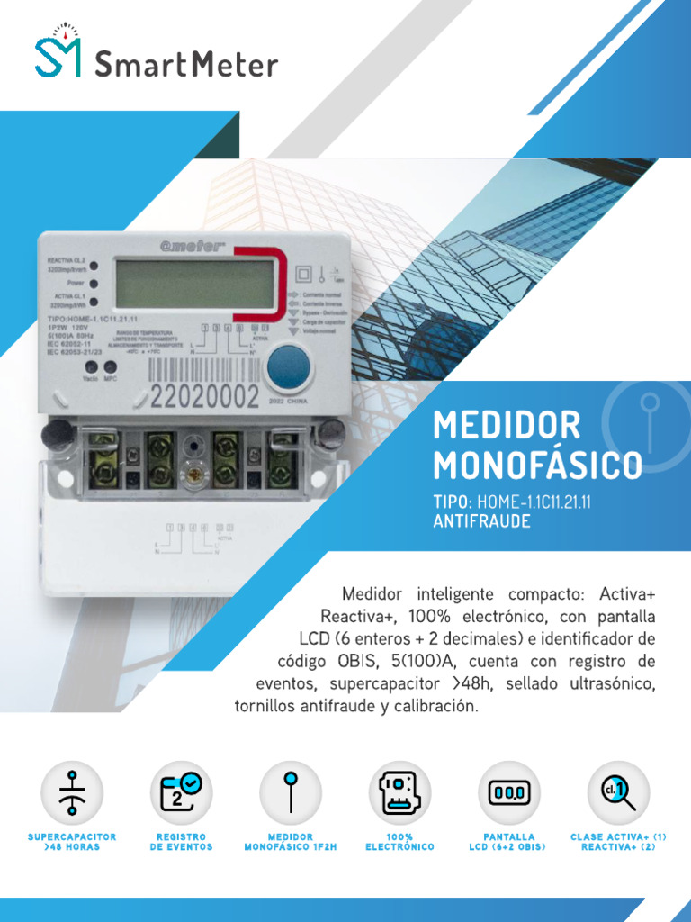 1F2H AR SmartMeter Medidor Monofasico HOME-1.1C11.21.11 | PDF