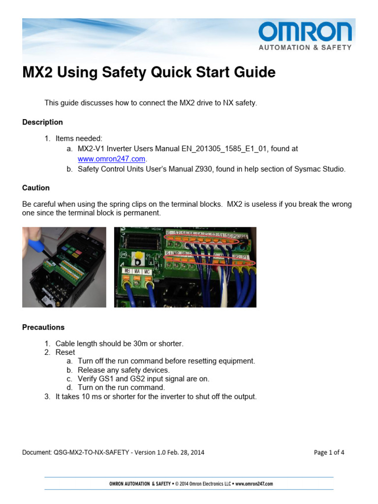 MX2 to NX Safety Guide | PDF | Input/Output | Power Inverter