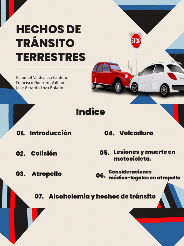 Hechos de Tránsito Terrestres | PDF | Lesión cerebral traumática