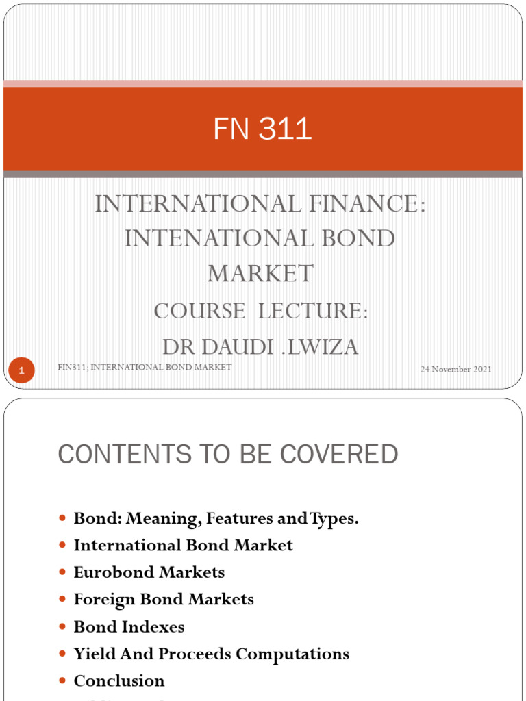 International Bond Markets-2 | PDF | Bonds (Finance) | Bond Market