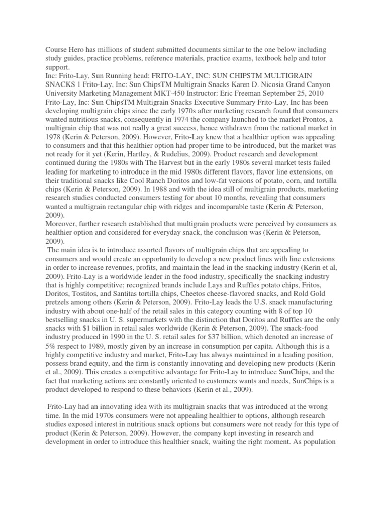 Frito Lay Case | PDF | Brand | Marketing