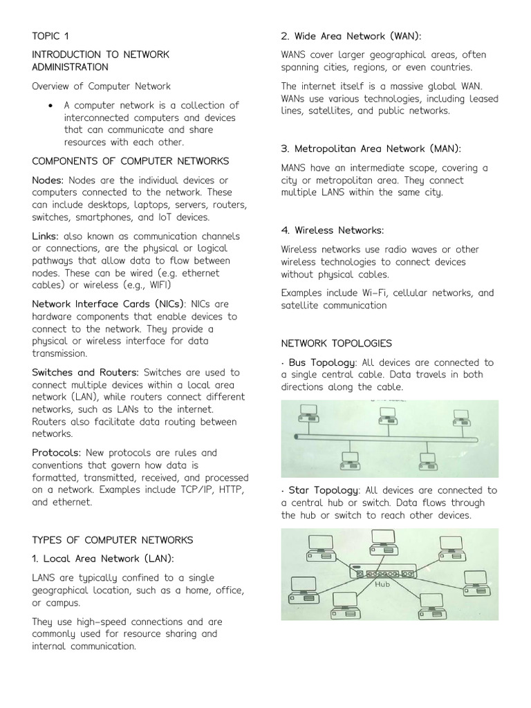 Topic 1 2 - NETWORK ADMINISTRATION | Download Free PDF | Computer Network | Network Switch