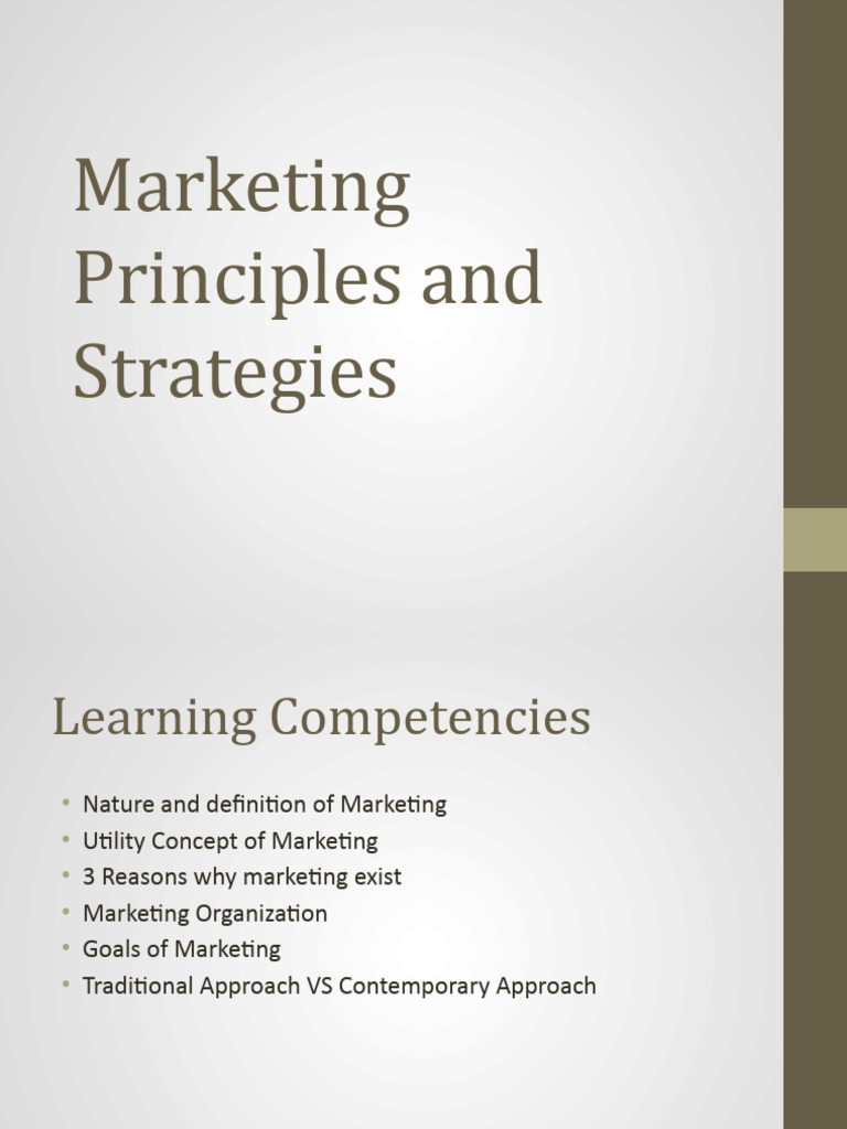 Principles of Marketing Unit 1 21 22 | PDF | Marketing | Sales