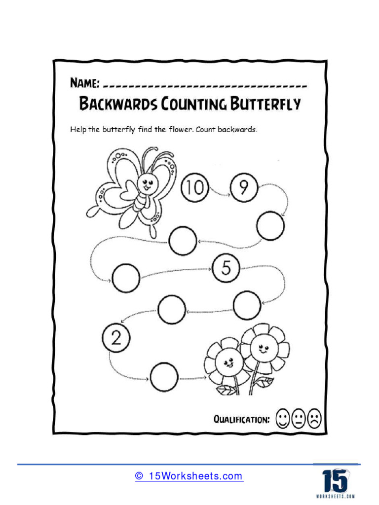 Counting 1-10 Backwards | PDF