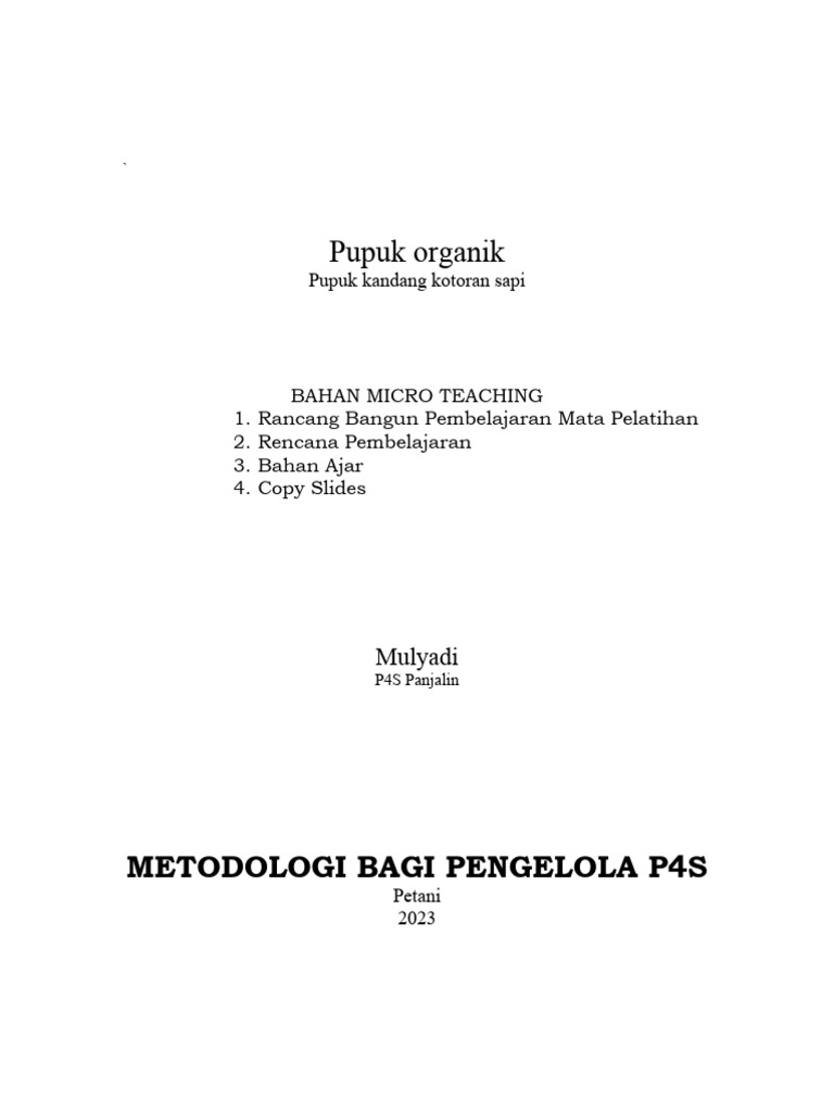 Contoh Format Bahan Micro Teaching 2 1 | PDF | Seni