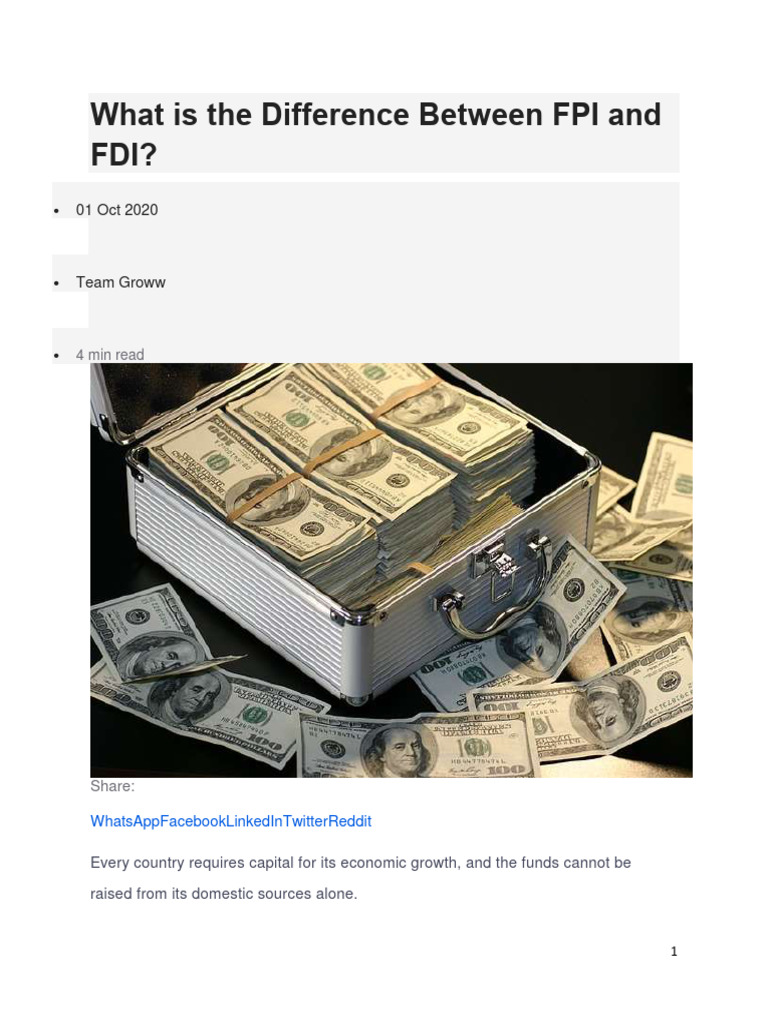 What Is The Difference Between Fpi And Fdi Pdf