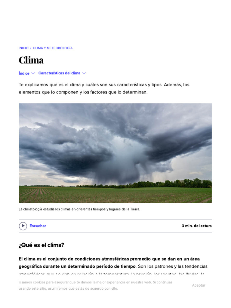 Clima_ qué es, tipos de climas y características | PDF | Clima | Clima ...
