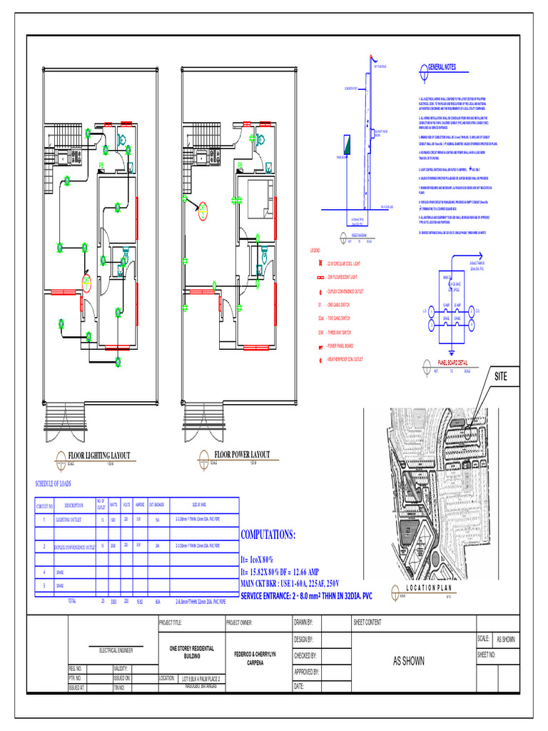 PB PB: General Notes | Download Free PDF | Electrical Wiring | Building ...