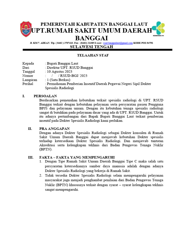 Telaahan Staf Radiologi | PDF