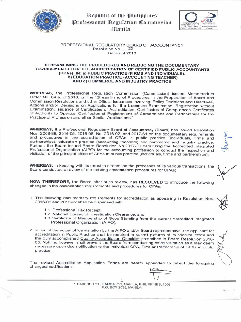 BOA Accreditation Requirements | PDF