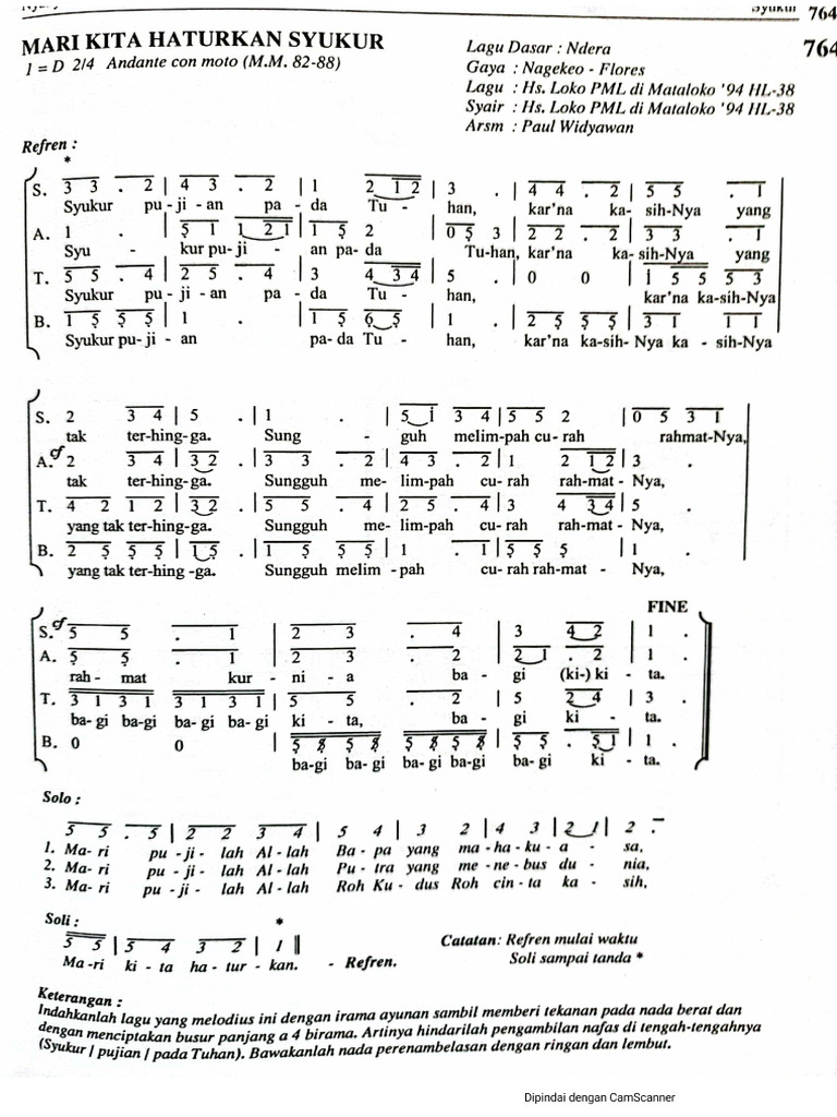 Mari Kita Haturkan Syukur | PDF
